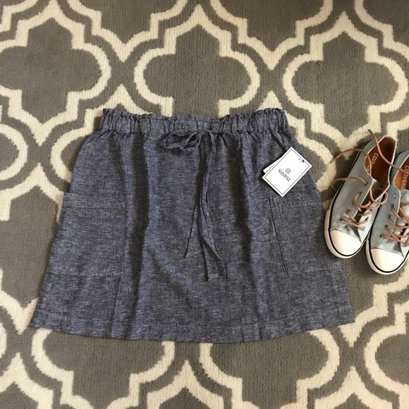 Susina | Skirts | Susina Linen Blend Drawstring Skirt | Poshmark